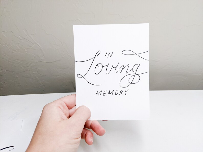 Custom Calligraphy Sign in Loving Memory Sign Wedding - Etsy