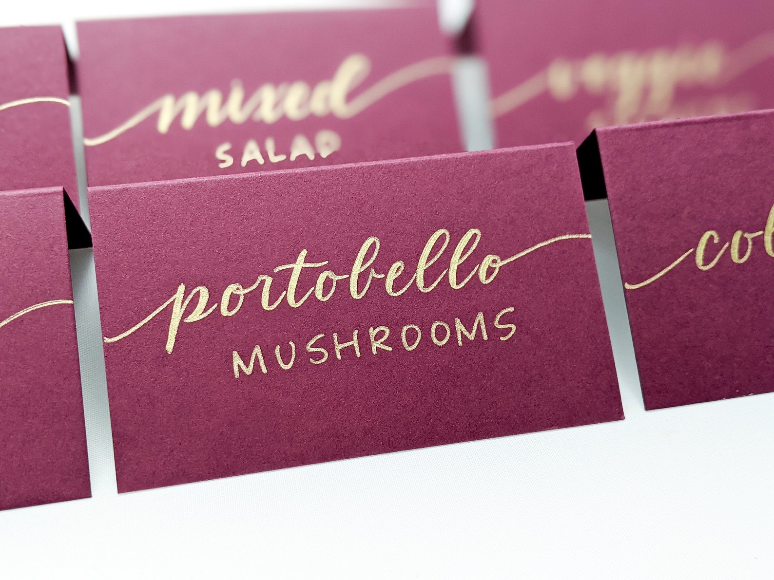 Calligraphy Buffet Cards Wedding Buffet Labels Wedding | Etsy