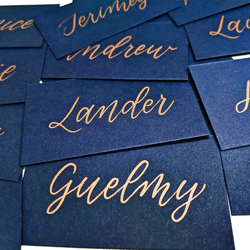 Blue Place Cards - Etsy