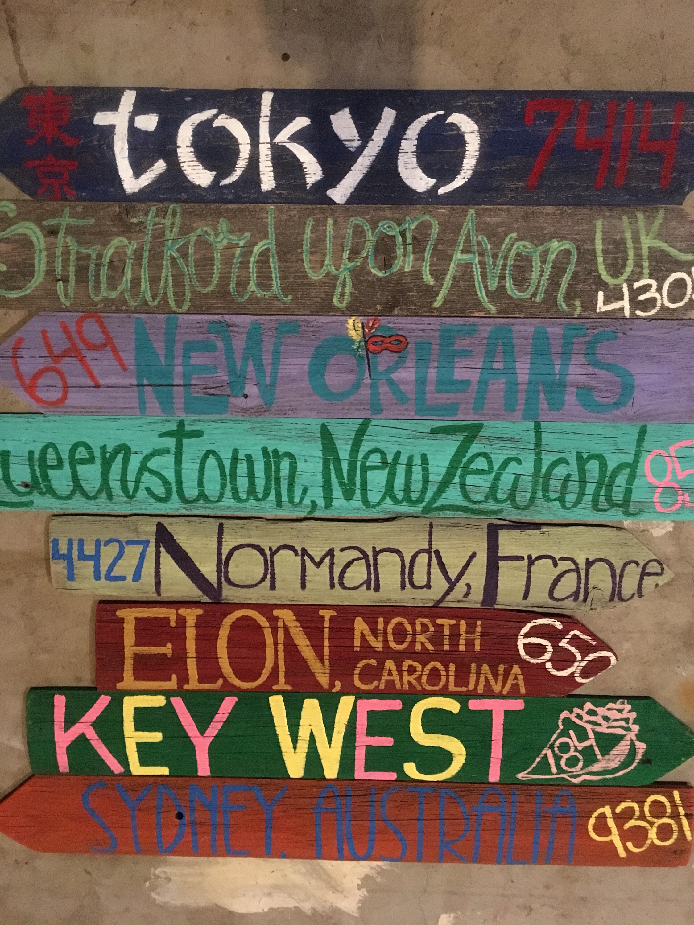 8 Personalized Wooden Destination Sign-custom Place Name & Distance ...