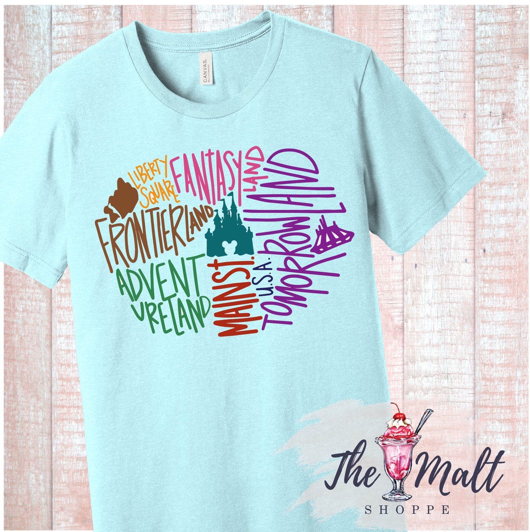 MALT SHOPPE Disney’s Disney World Inspired Magic Kingdom Map of the ...