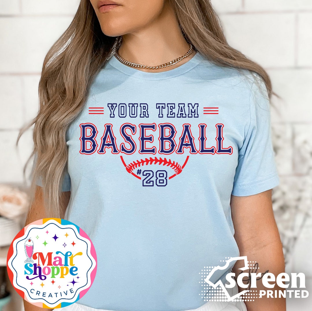 MALT SHOPPE CUSTOM Your Team Baseball Retro Design Player Name Number ...