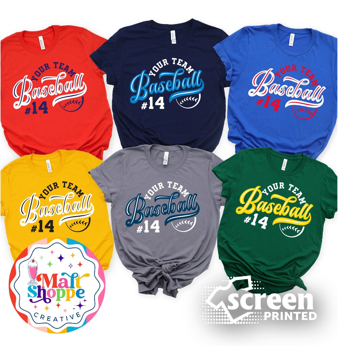 MALT SHOPPE CUSTOM Your Team Baseball Retro Swoosh Your Team Your ...