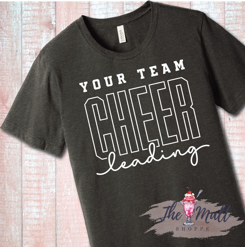 MALT SHOPPE Custom Any Team or Mascot Personalized Any Color Cheer ...