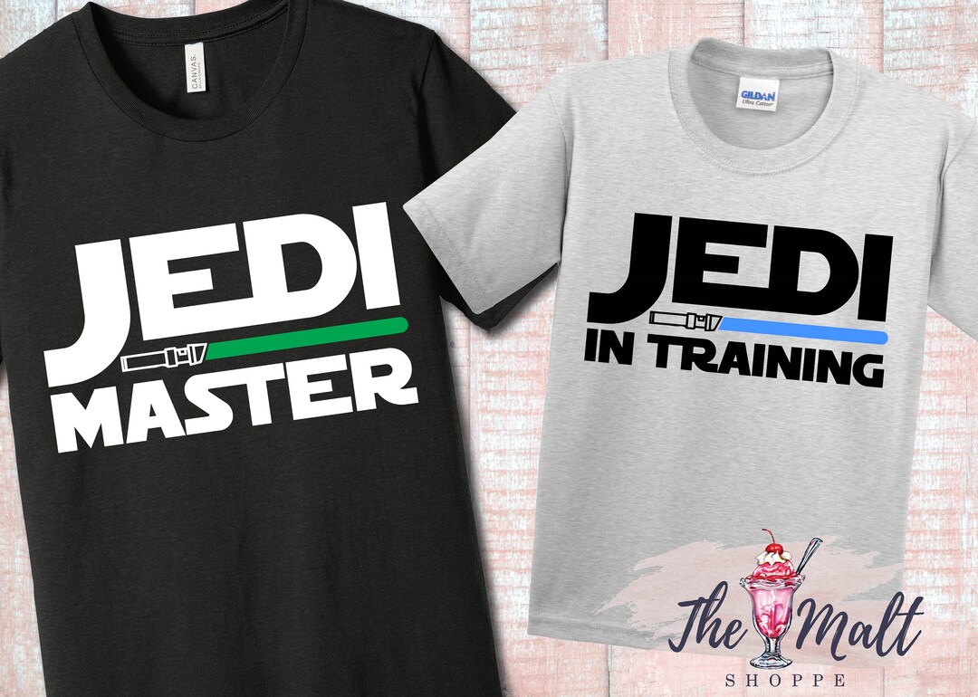 Jedi Master & Trainee Shirt Set - Galaxy's Edge Family Tees - Etsy