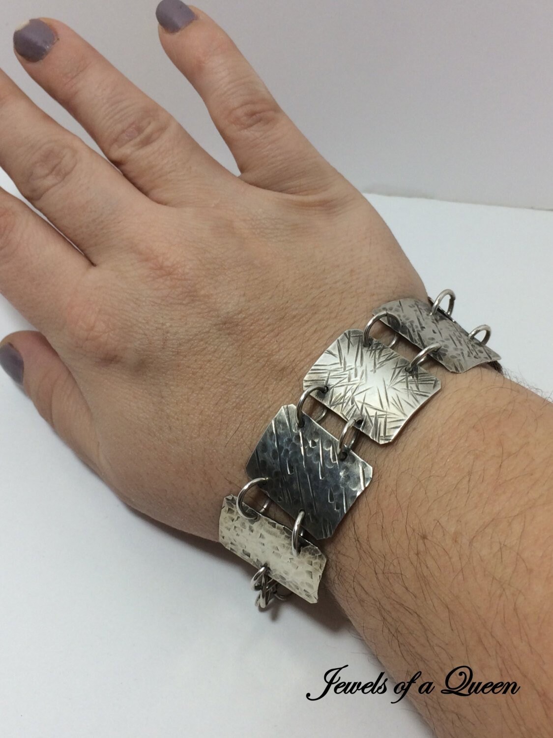 Hammered Argentium Silver Cuff Bracelet - Ancient Roman Cuff Bracelet ...