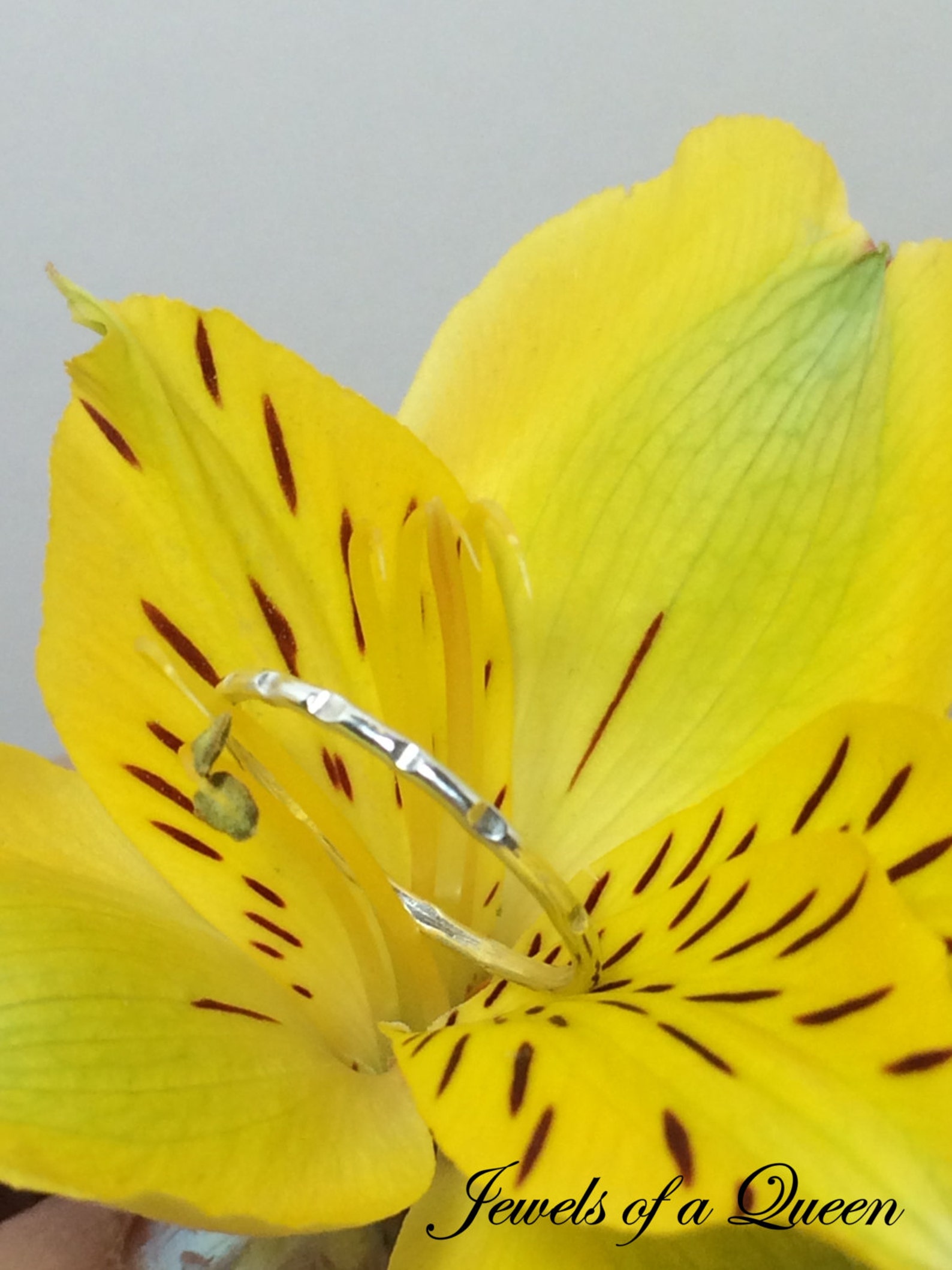 Notched Argentium Silver Stackable Ring Bands Handmade Silver Notched ...