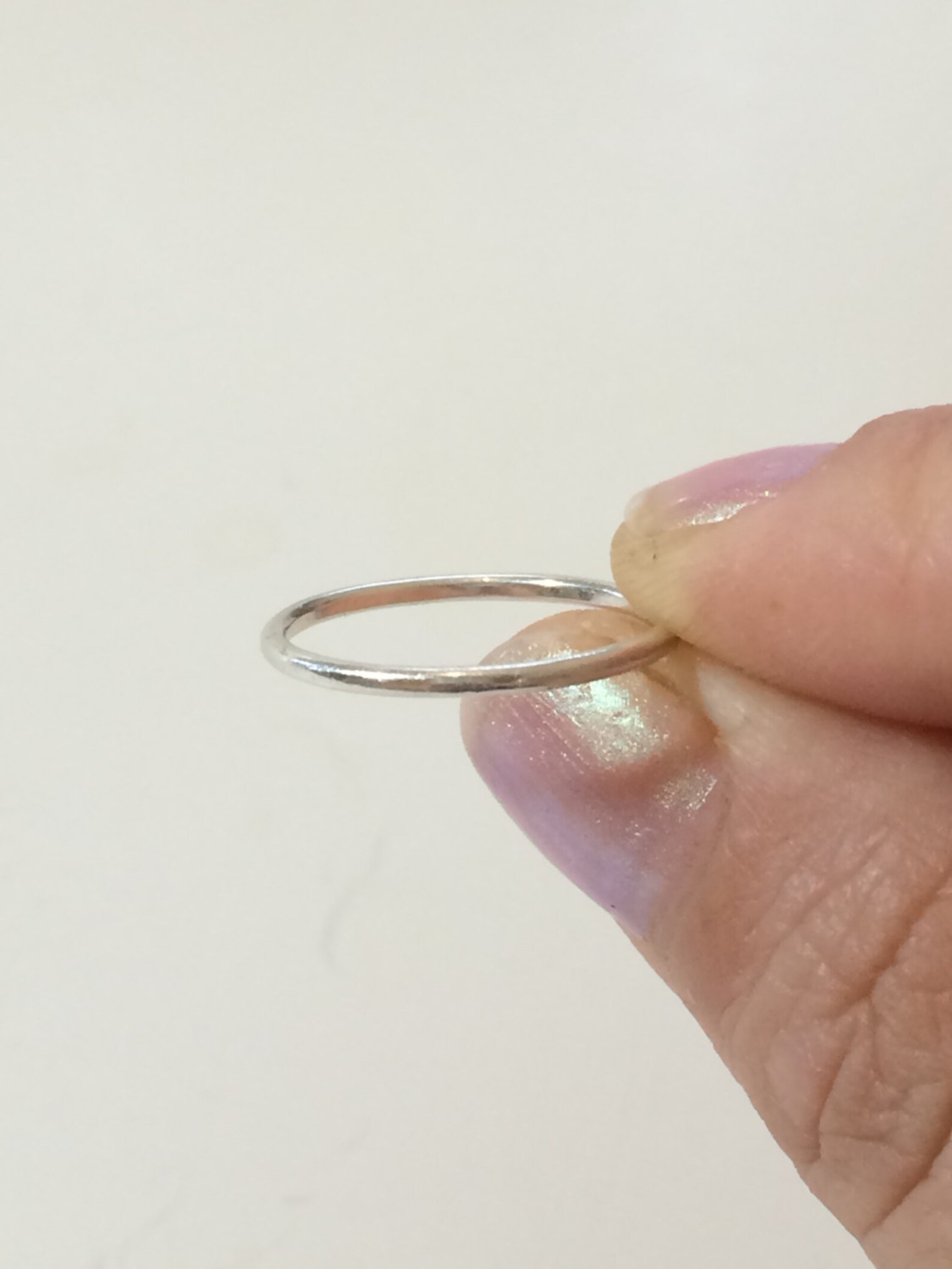 Argentium Silver Stackable Ring Bands Handmade Silver Ring Band Solid ...