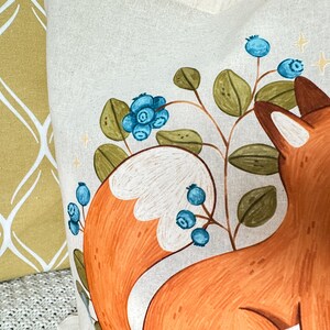 Blueberry Fox Tote Bag - Etsy