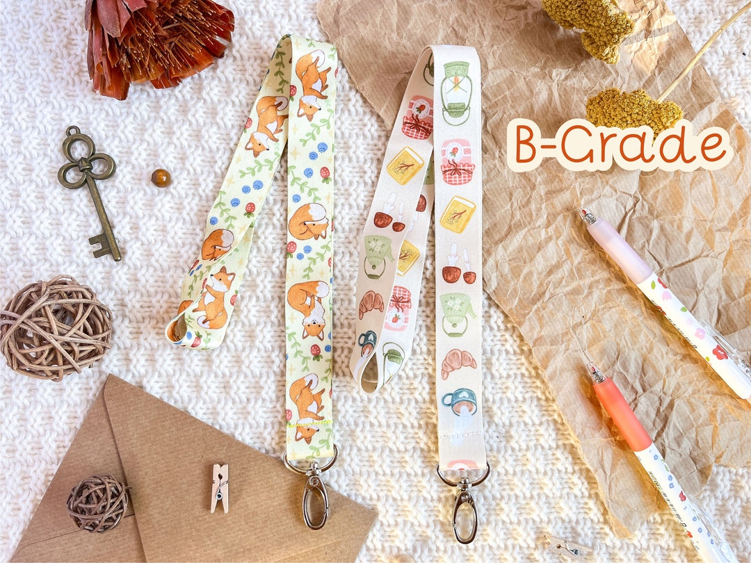 B-GRADE Lanyards // Fox Lanyard // Cozy Time Lanyard - Etsy