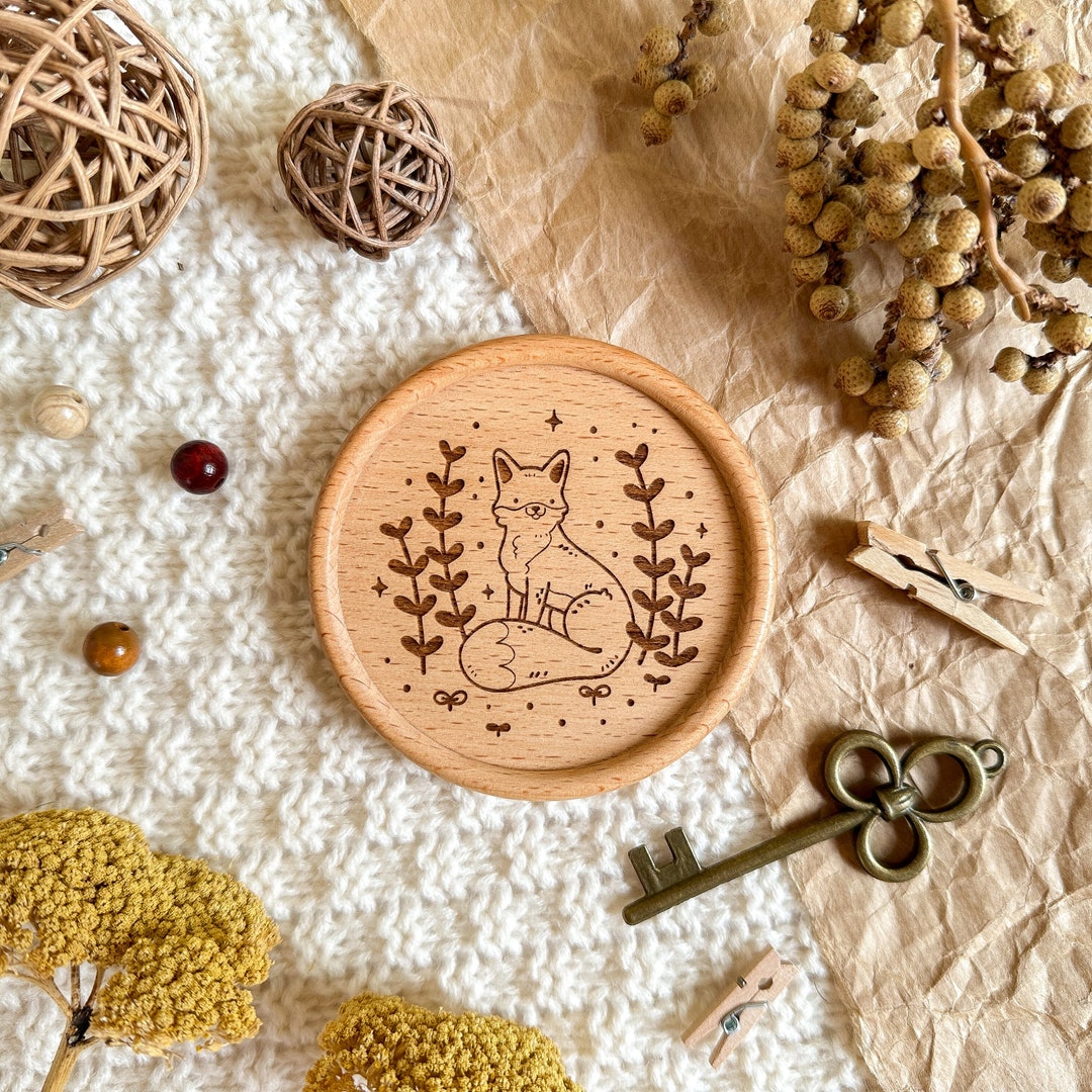 Wooden Coaster - Fox - Etsy