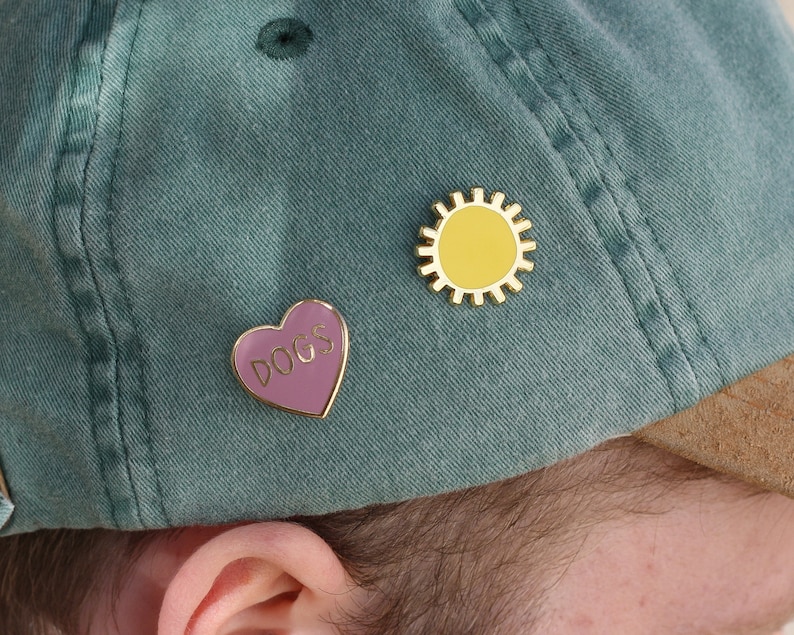 Sun Pin Badge Yellow Ray of Sunshine Enamel Pin Wellness - Etsy