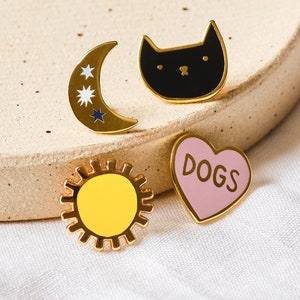 Sun Pin Badge, Yellow Ray of Sunshine Enamel Pin, Wellness Motivational ...