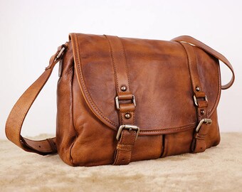 Brown Messenger Bag - Etsy