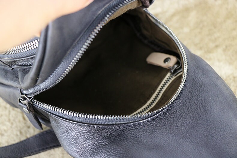 Leather Sling Bag Backpack With Single Strap Mens Crossbody | Etsy