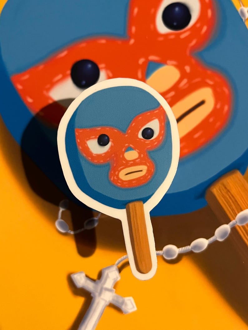 Nacho Libre Luchador Popsicle Sticker - Etsy