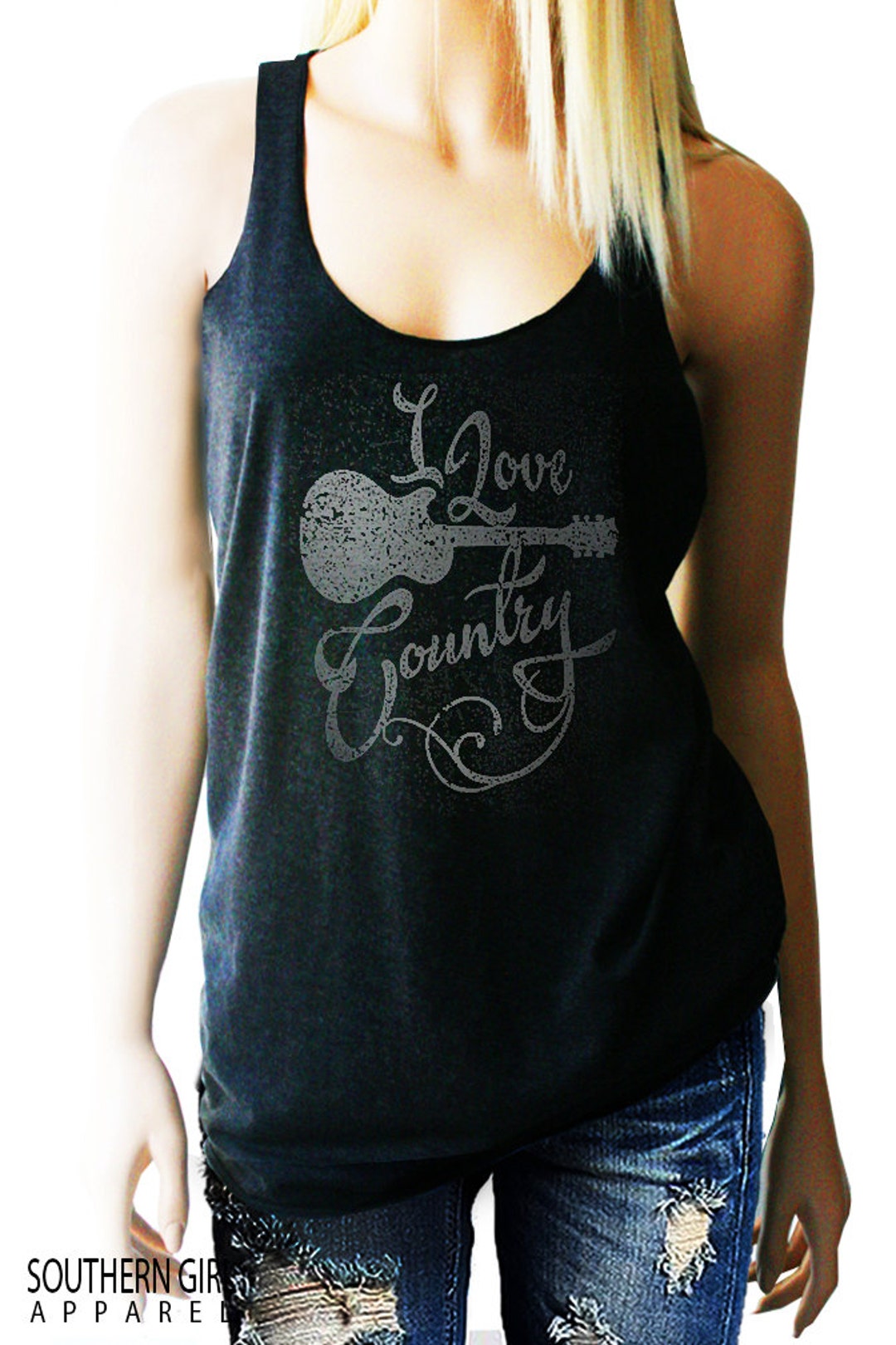 I Love Country Tank. Country Music Shirt. Country Music Tank. Women's ...