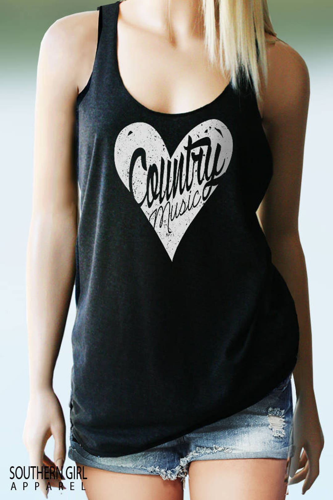 I Love Country Tank. Heart Country Music. Country Music Tank. Women's ...