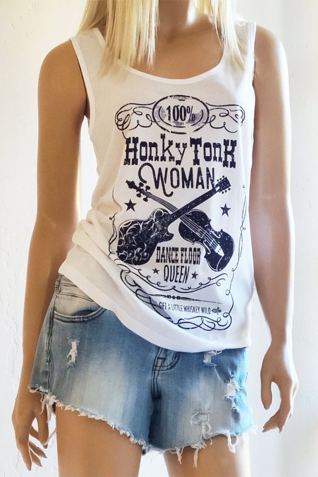 Honky Tonk Woman Full Back Tank Top - Etsy