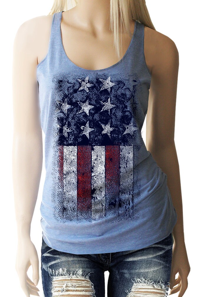 American Flag Tank. Red White & Blue Tank. Festival Tank. - Etsy