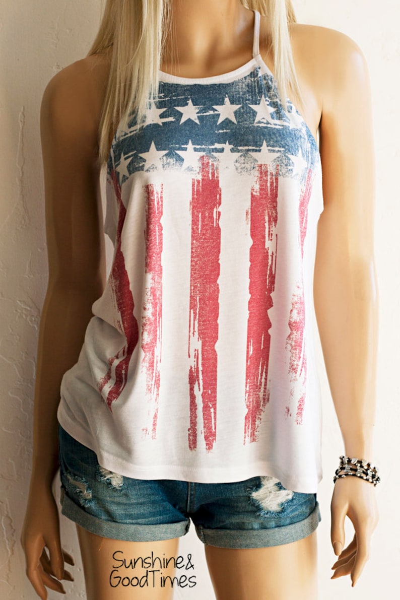 American Flag Shirt. American Flag Clothing. Women's Flag - Etsy