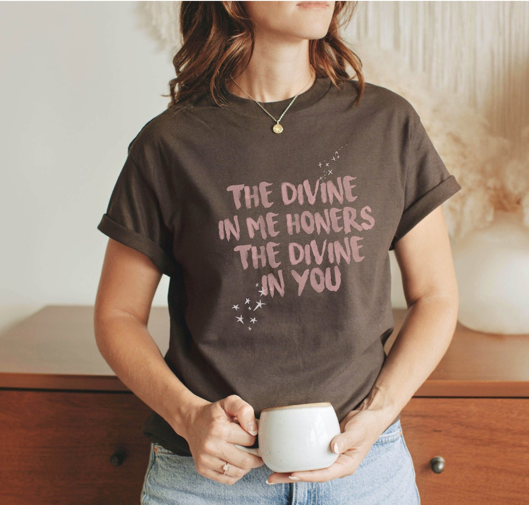 The Divine in Me Tee, Inspirational Shirt, Kind Shirt, Yoga Shirt ...