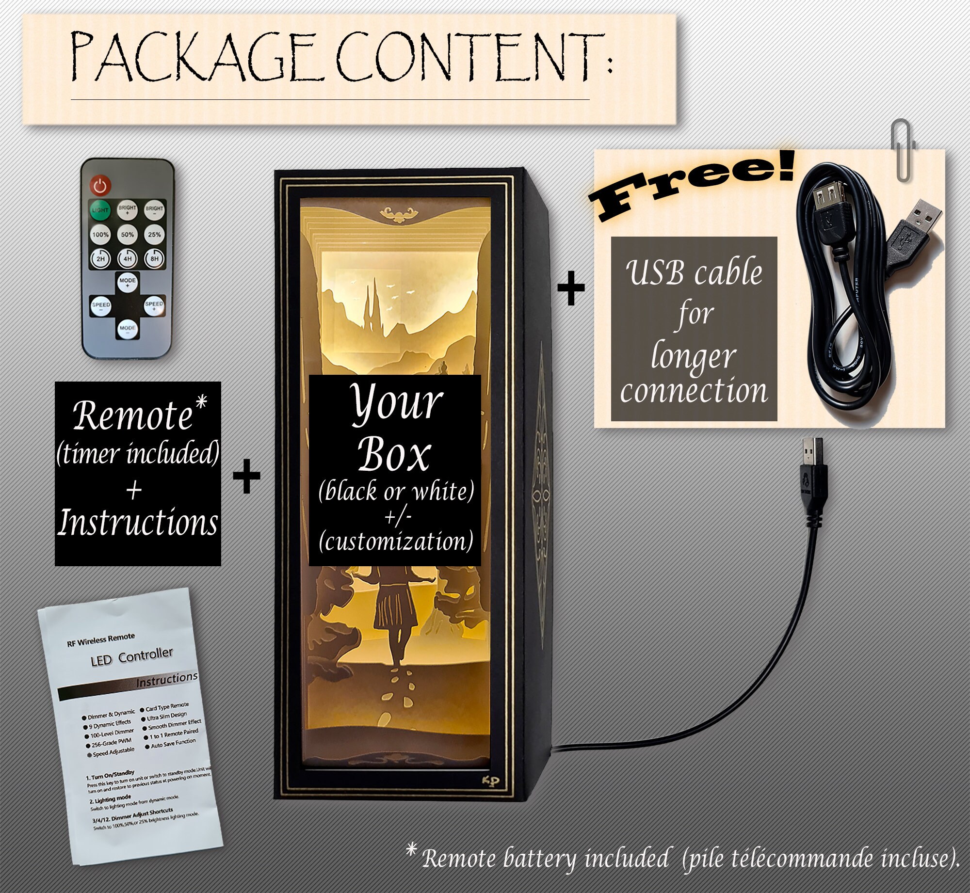 Alice in Wonderland Shadow Box Book Nook Beautiful LED Paper Light Box ...