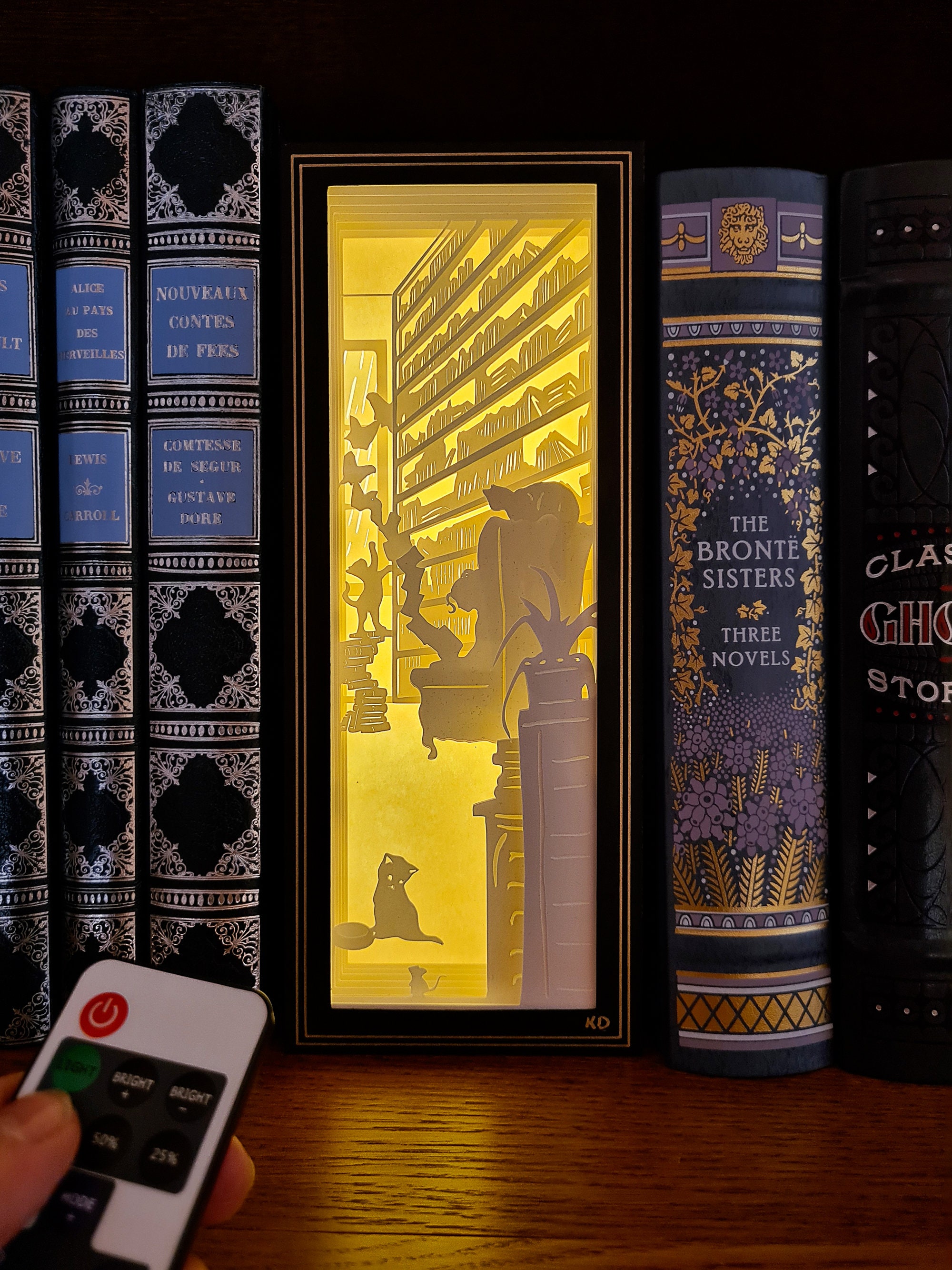 The Girl Who Loves Reading Shadow Box Book Nook Beautiful | Etsy