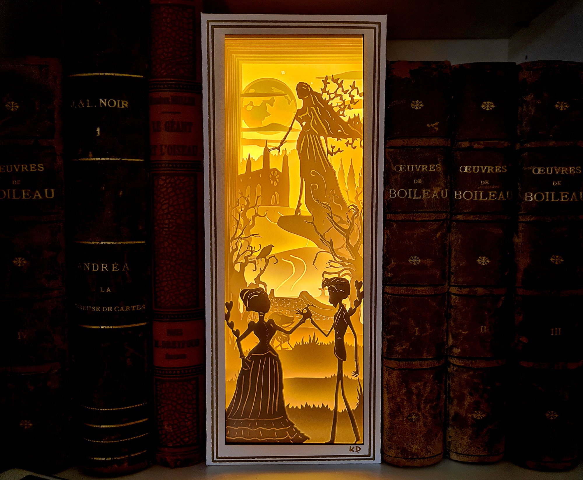 Corpse Bride Shadow Box Book Nook Beautiful LED Paper Light Box ...