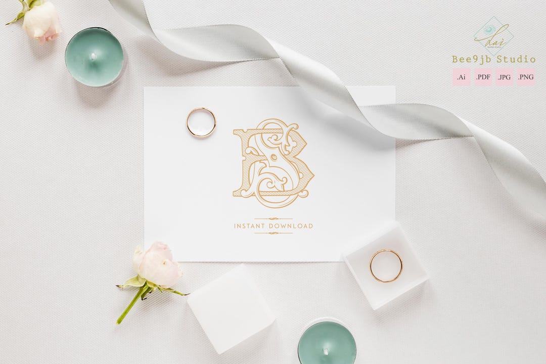 Vintage Monogram SB , BS Wedding Logo Wedding Clip Art Logo Wedding ...