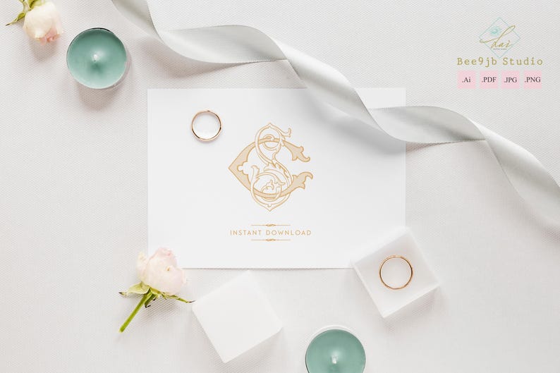 Vintage Monogram SC , CS | Wedding Logo | Wedding Clip Art | Logo ...