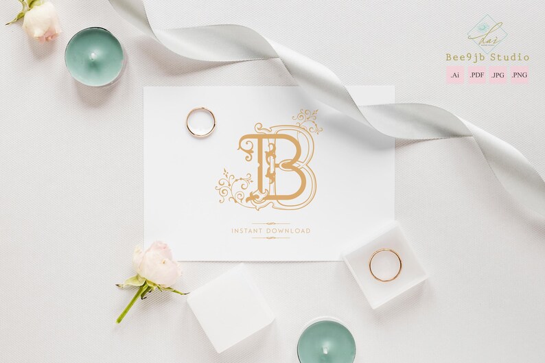 Vintage Monogram BB | Wedding Logo | Wedding Clip Art | Logo Wedding ...