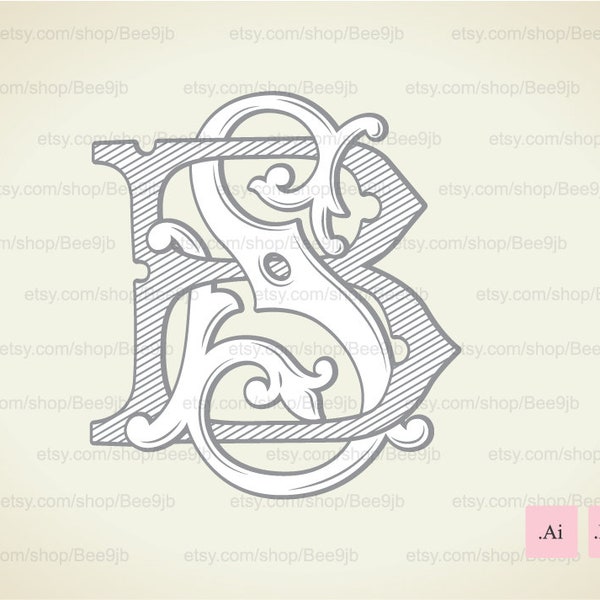 Sb Monogram - Etsy