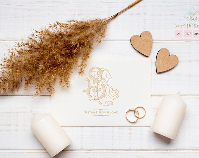 Custom Interlocking RS SR Wedding Monogram Digital Download - Etsy Canada