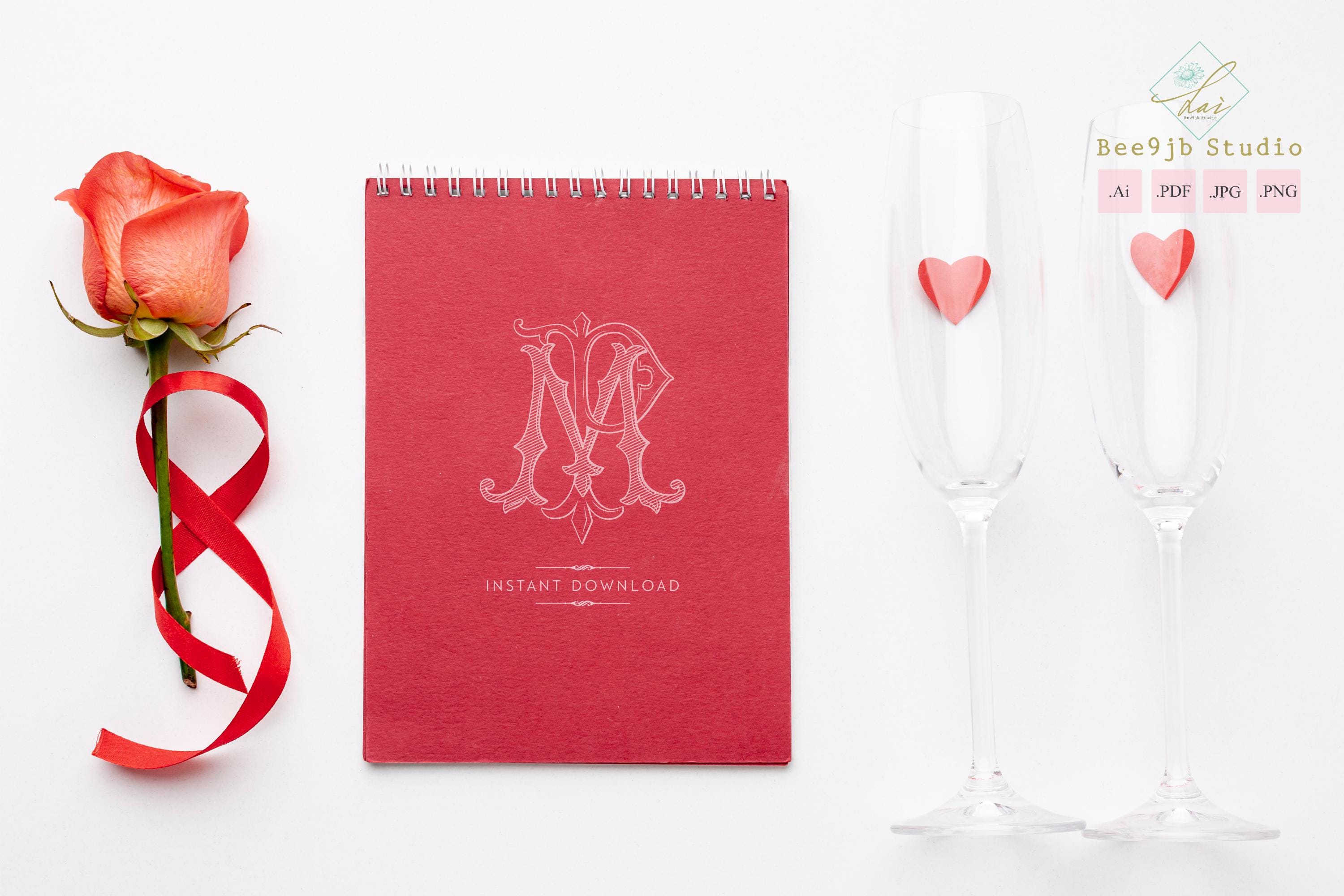 Vintage Monogram MP,PM | Wedding Logo | Wedding Clip Art | Logo Wedding ...