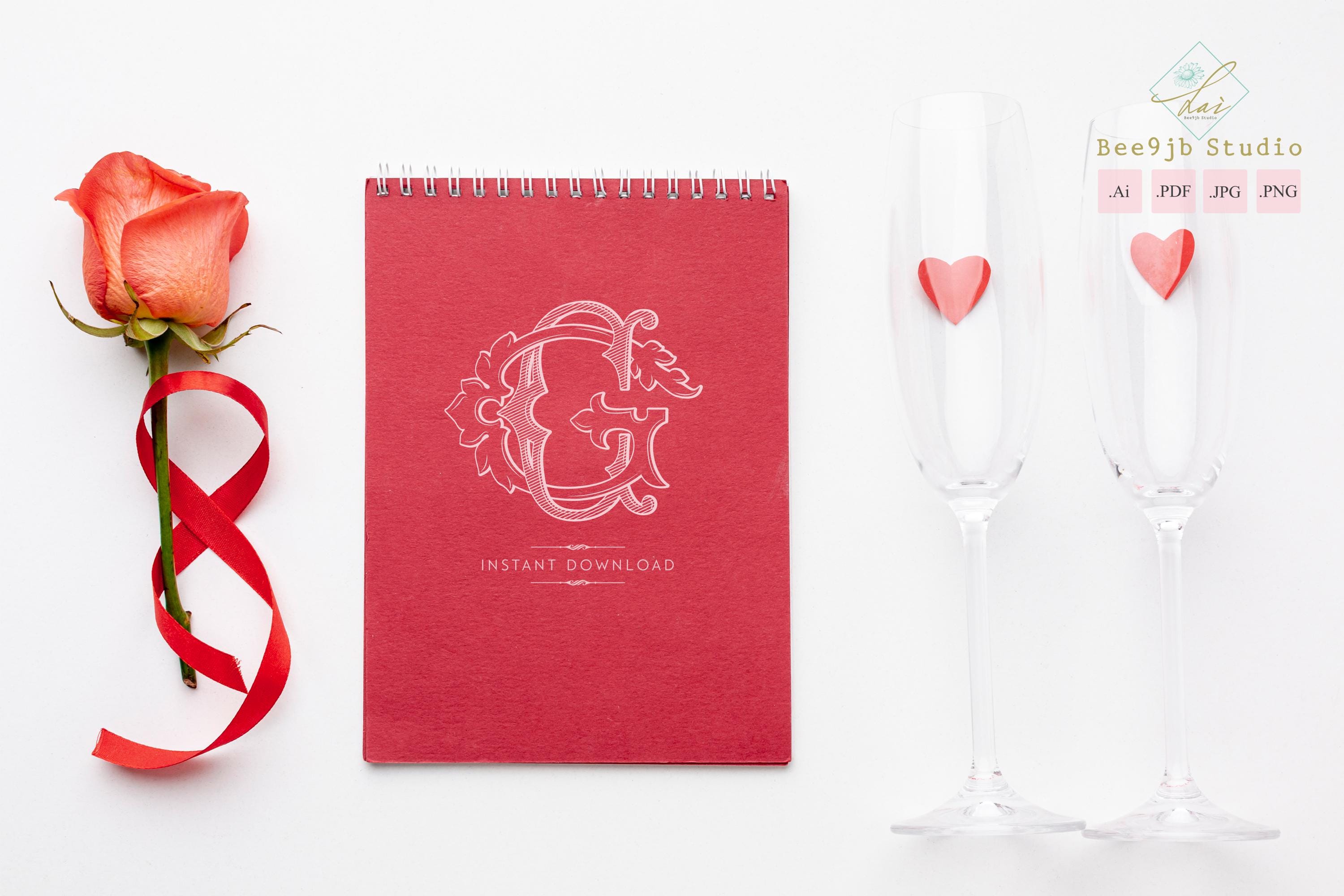 Vintage Monogram CG , GC | Wedding Logo | Wedding Clip Art | Logo ...