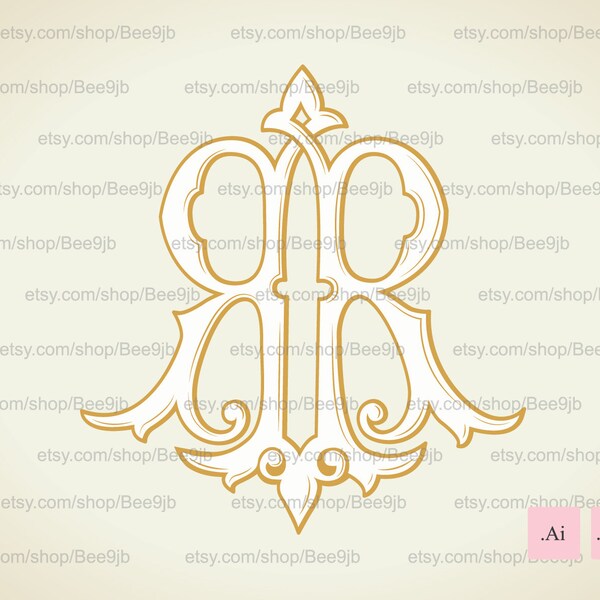 Monogram Rr - Etsy