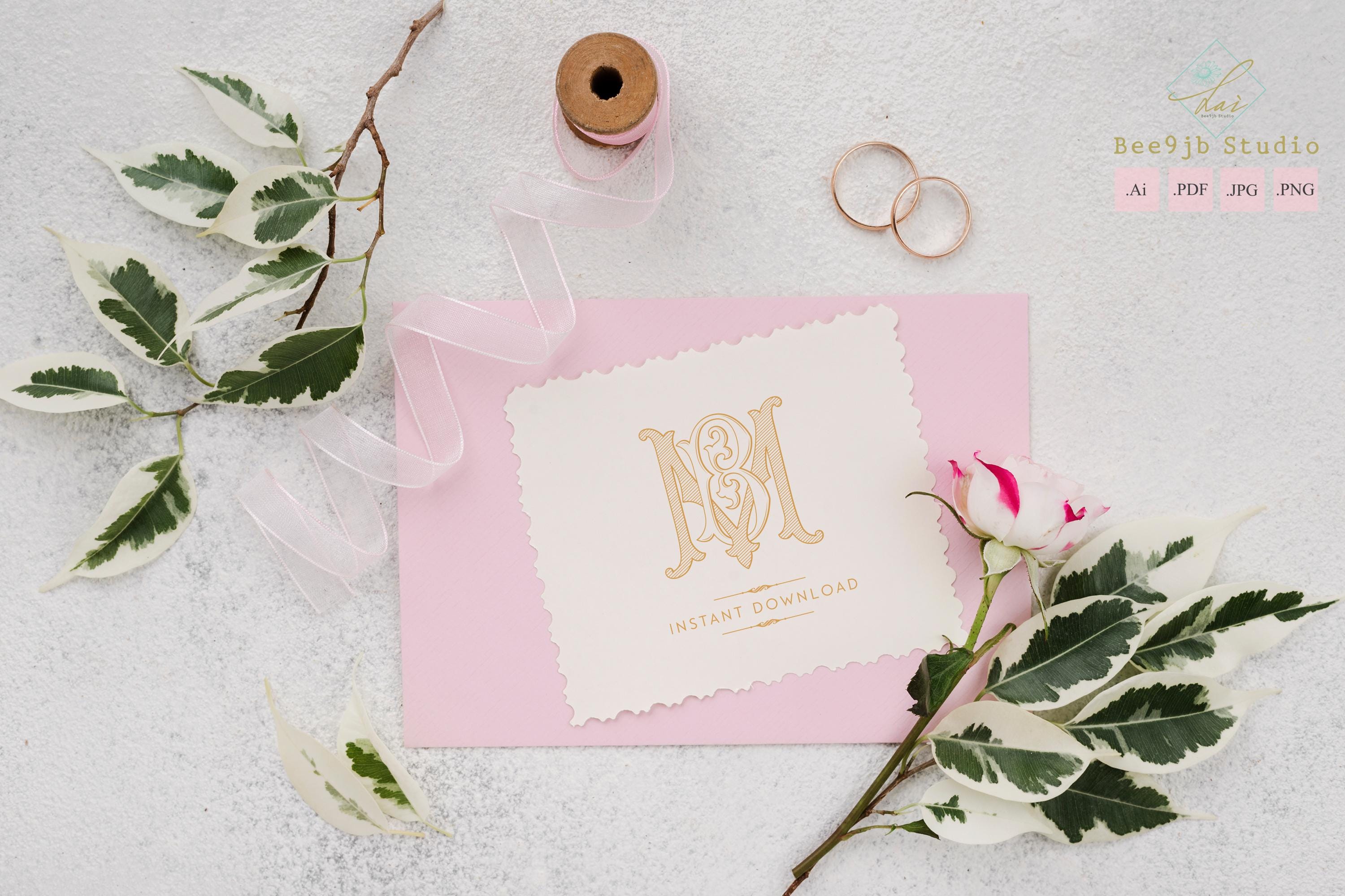 Vintage Monogram MB , BM | Wedding Logo | Wedding Clip Art | Logo ...