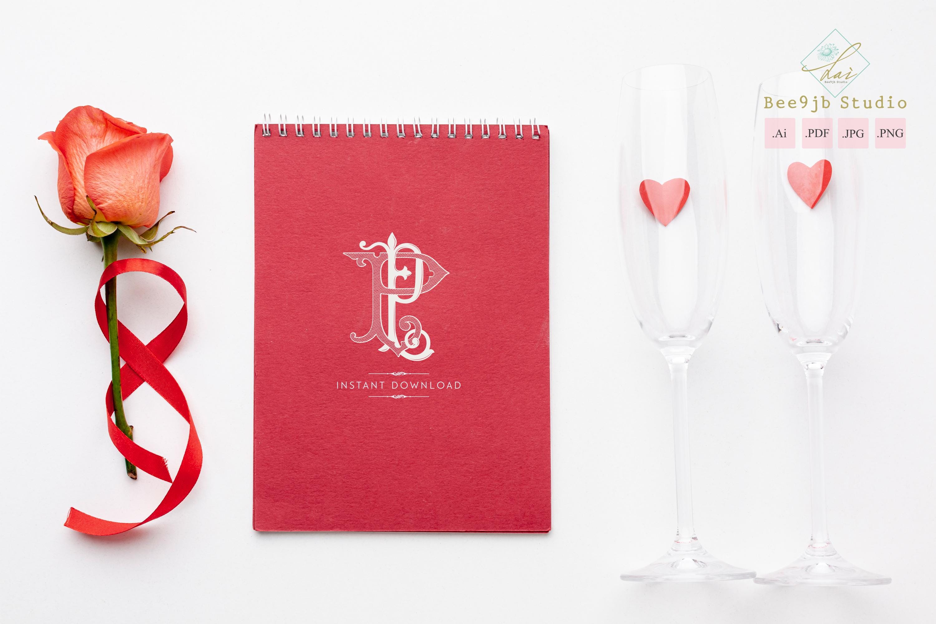 Vintage Monogram PP | Wedding Logo | Wedding Clip Art | Logo Wedding ...