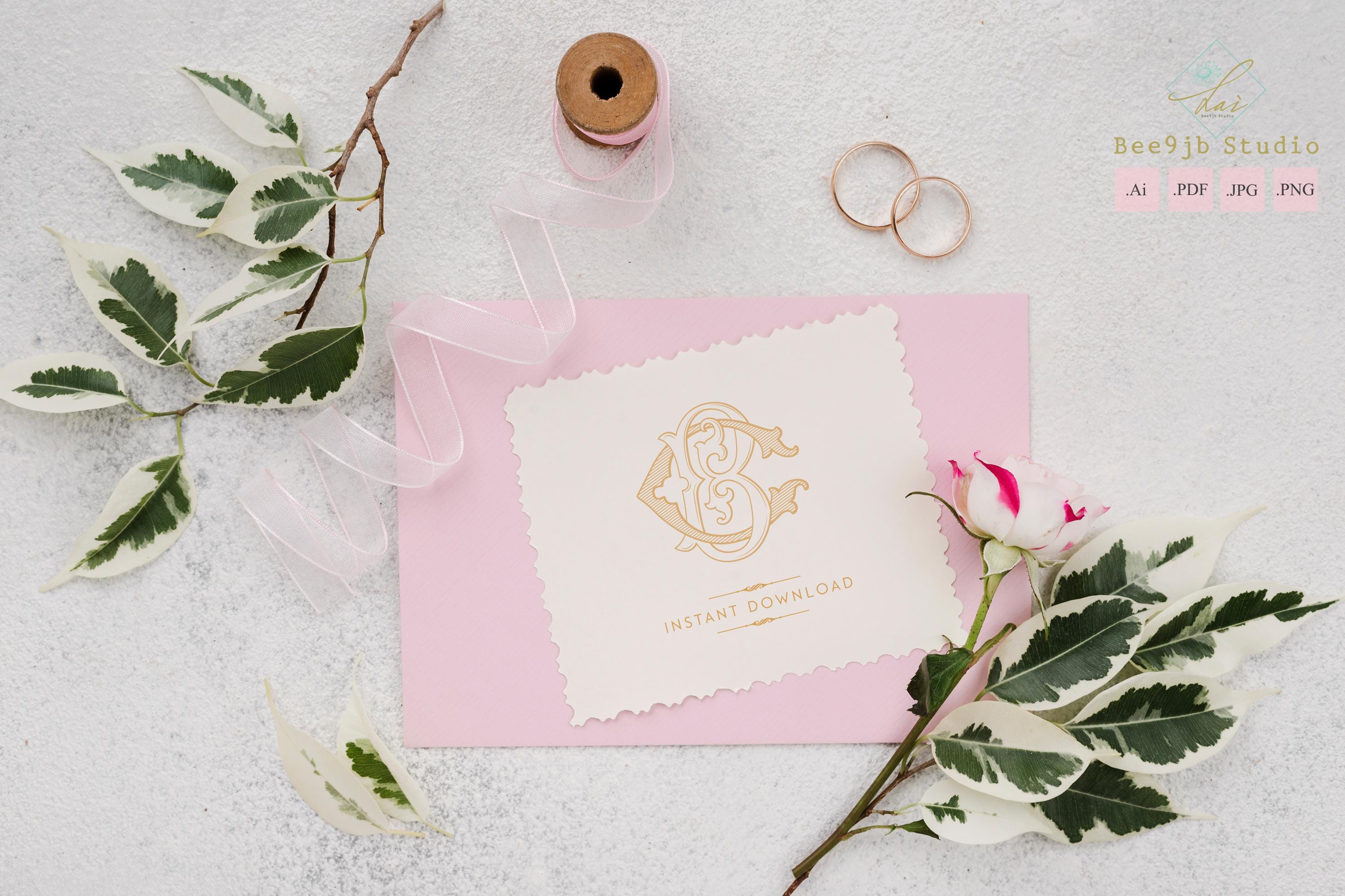 Vintage Monogram BC, CB Wedding Logo Wedding Clip Art - Etsy