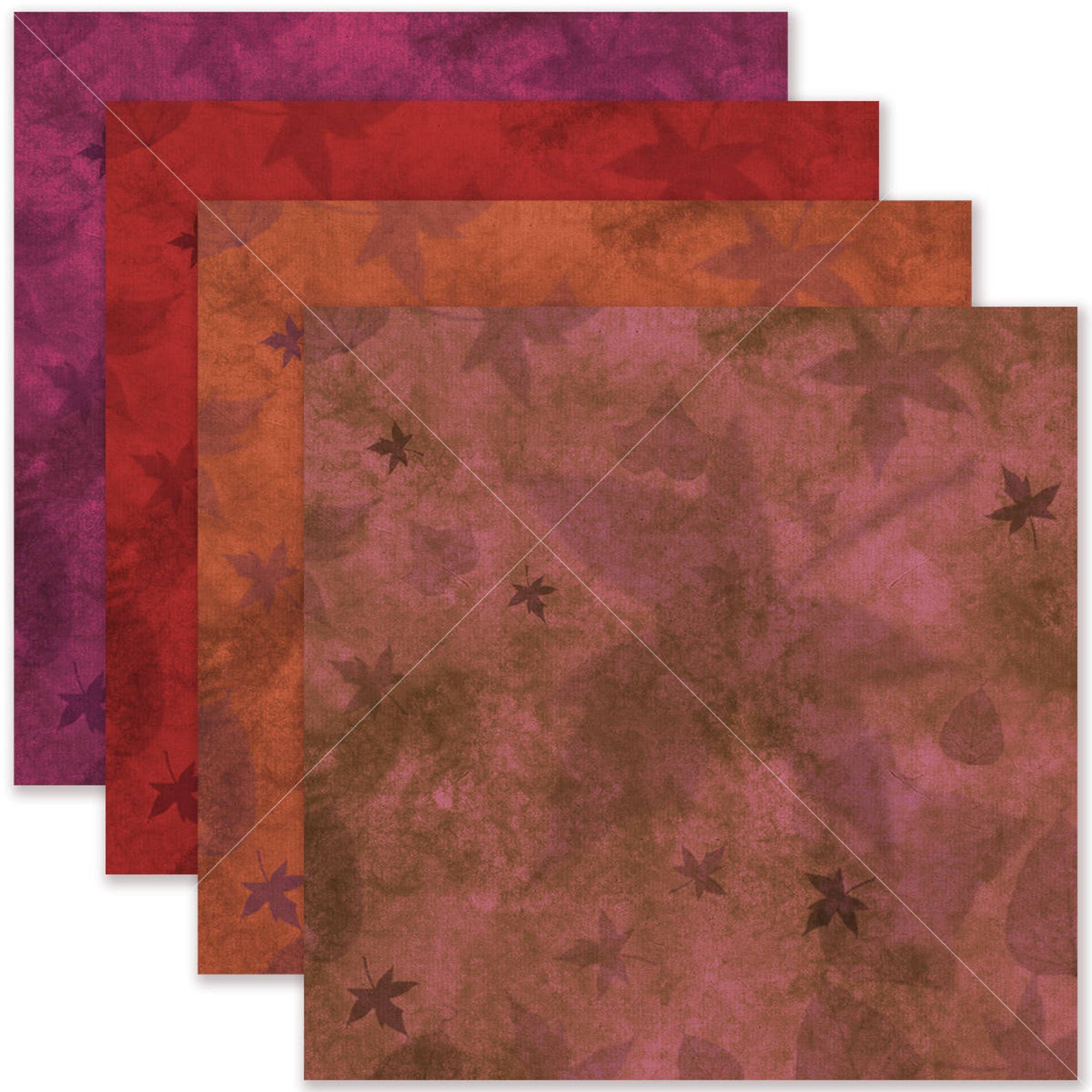 Autumn Background Papers With an Grungy Look. Fall Season Scrapbook ...