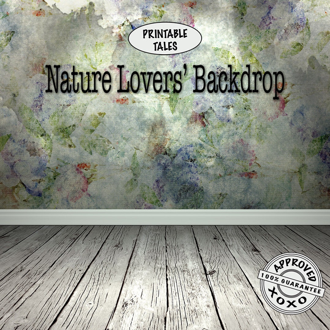 Nature Love Backdrop, Mock-up Wooden Floor, Photography Back Drop, Mock ...