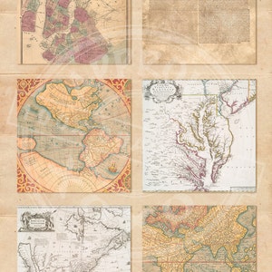 Old Maps Digital Papers Vintage Map Download Grungy | Etsy