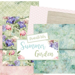 Summer Digital Paper Flowers Floral Garden Scrapbook Pages - Etsy