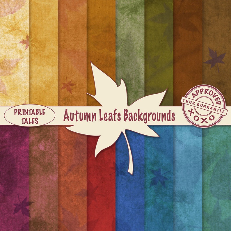 Autumn Background Papers With an Grungy Look. Fall Season Scrapbook ...