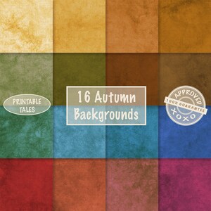 Earth Tones Digital Paper Pack, Grungy Background Papers, Rainbow ...