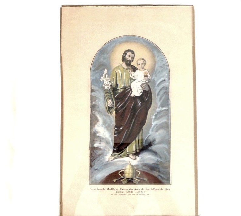 Hand Colored Illustration of the St Joseph. French Framed - Etsy