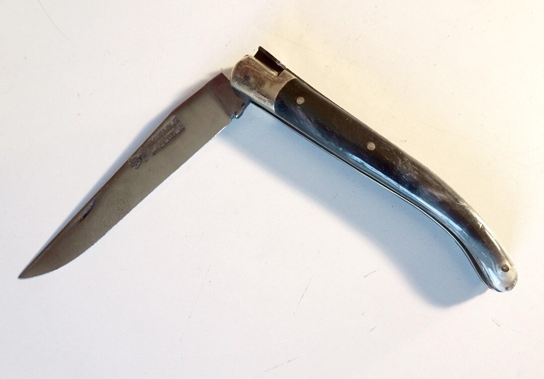 Veritable Vintage LAGUIOLE French Horn Brass and Steel Pocket Knife ...