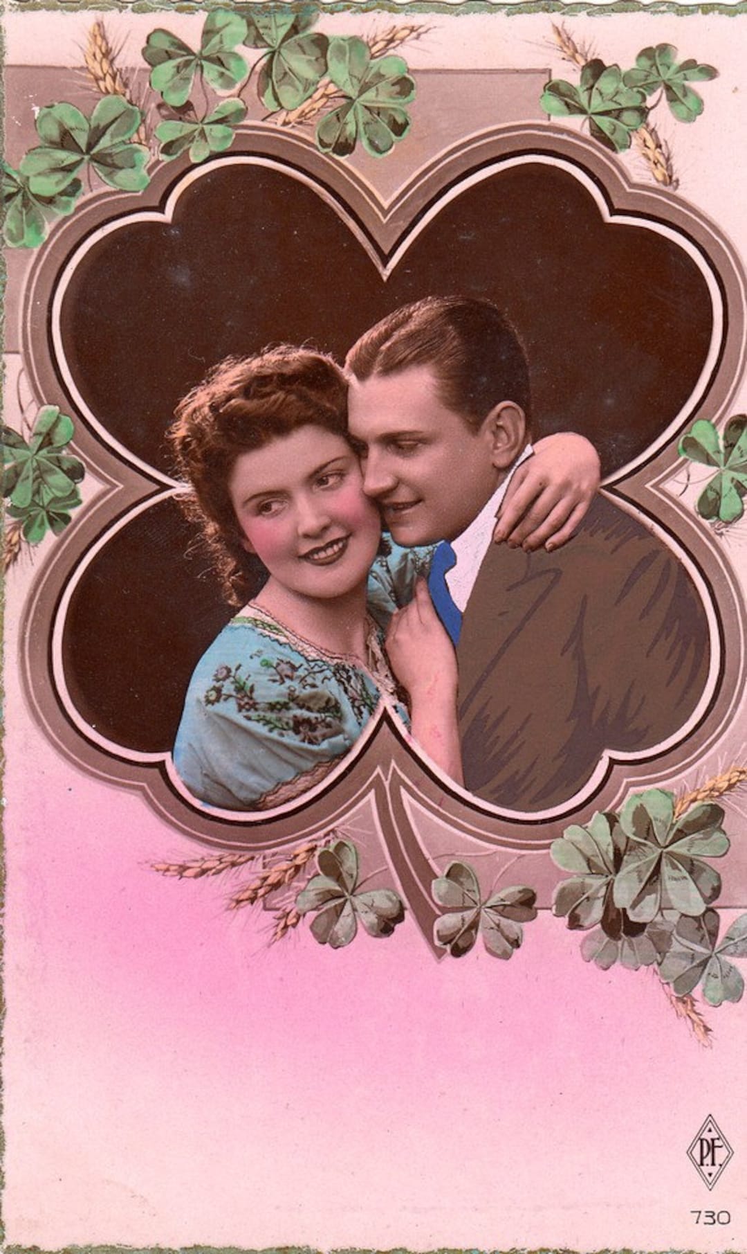 Valentine's Day Theme Vintage Postcard.romantic Lovers Post Card. - Etsy