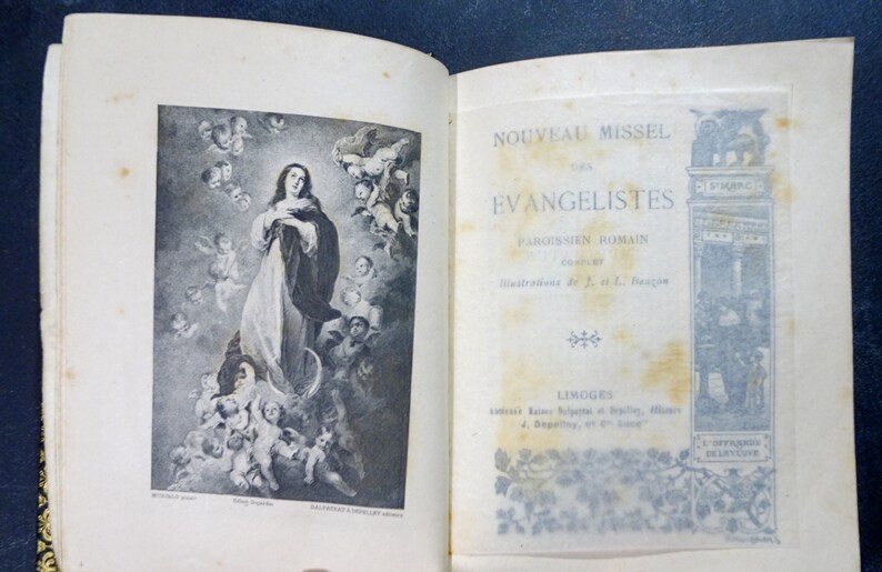Antique 1908 French Roman Missal of the Evangelists. Catholic - Etsy